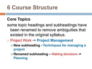 Ipt Syllabus Changes Project Management | PPTX