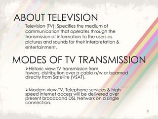 INTERNET PROTOCOL TELEVISION SEMINAR PPT | PPTX