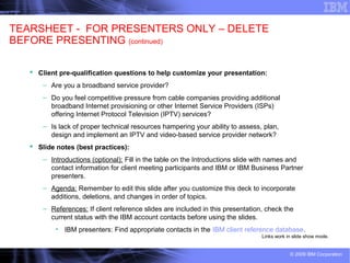 IBM IPTV client presentation offering | PPT
