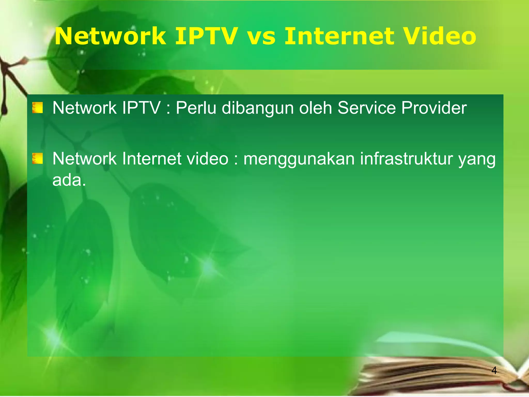 Iptv dan internet video . network overview | PPT