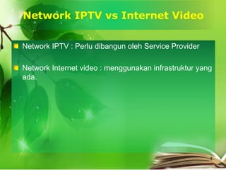 Iptv dan internet video . network overview | PPT