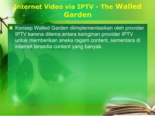 Iptv dan internet video business model | PDF