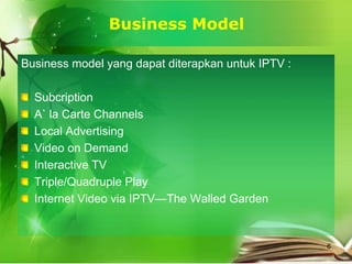 Iptv dan internet video business model | PDF