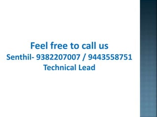 INPLANT TRAINING at HCL Velachery | PPTX