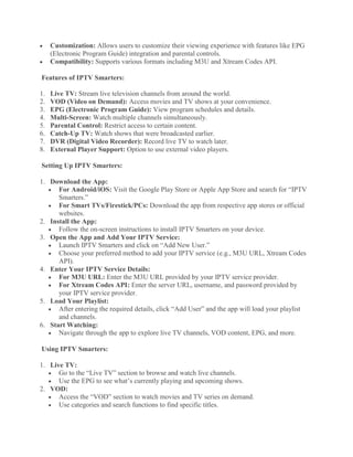 IPTV for Smarters: Your Ultimate Guide to Internet Protocol Television | DOCX