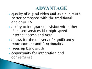 INTERNET PROTOCOL TELEVISION | PPTX