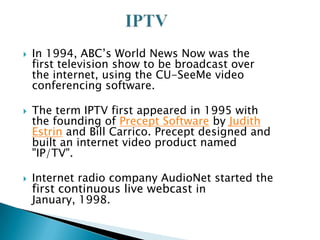 INTERNET PROTOCOL TELEVISION | PPTX