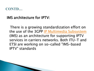 INTERNET PROTOCOL TELEVISION | PPTX