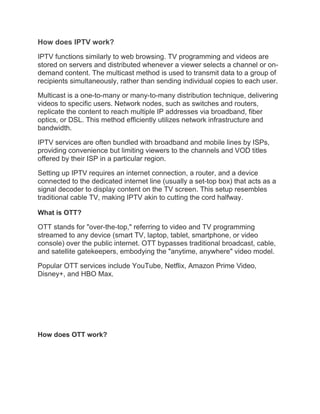 IPTV vs. OTT – Internet TV explained.docx | Home Entertainment Systems ...