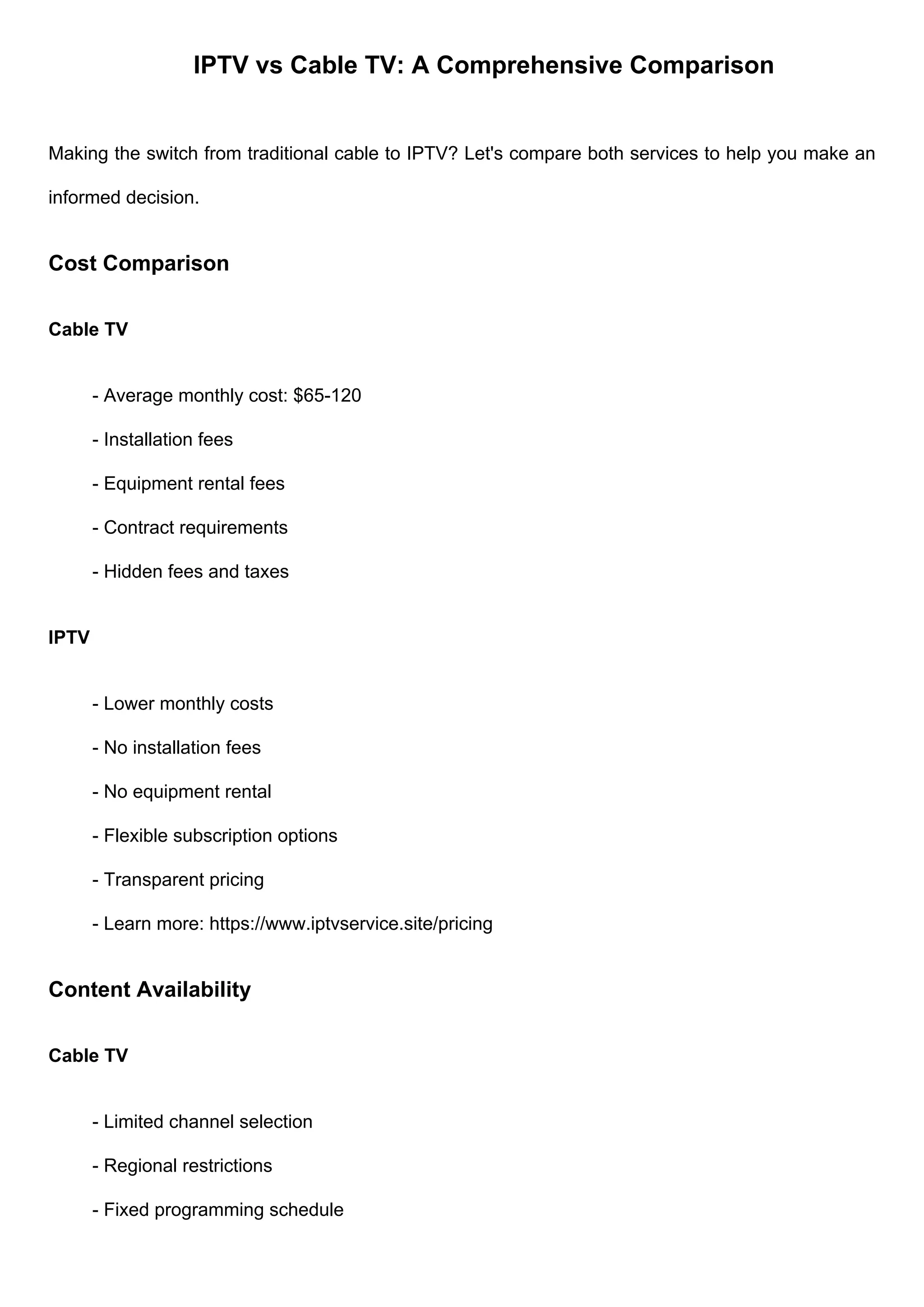 IPTV vs Cable TV: Which is Better in 2025 | PDF