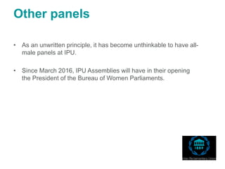 IPU Strategies to ensure gender balance in delegations | PPT