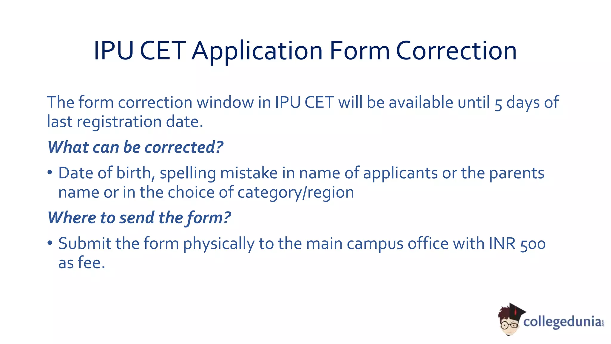 IPU CET Application Form 2018 | PPT