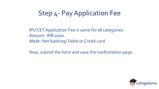 IPU CET Application Form 2018 | PPT