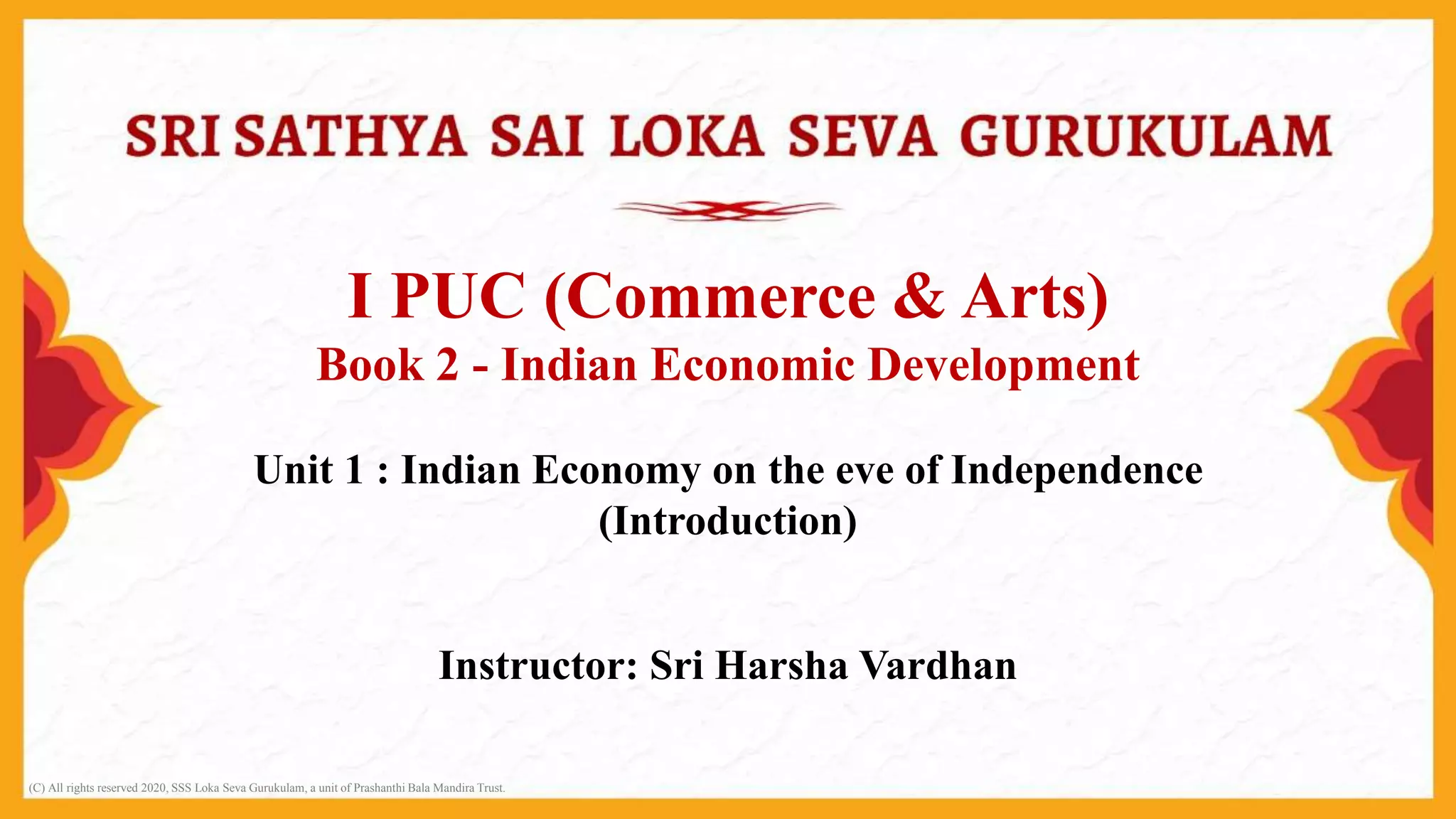 I PUC I Economics I Unit 1 I introduction.pptx