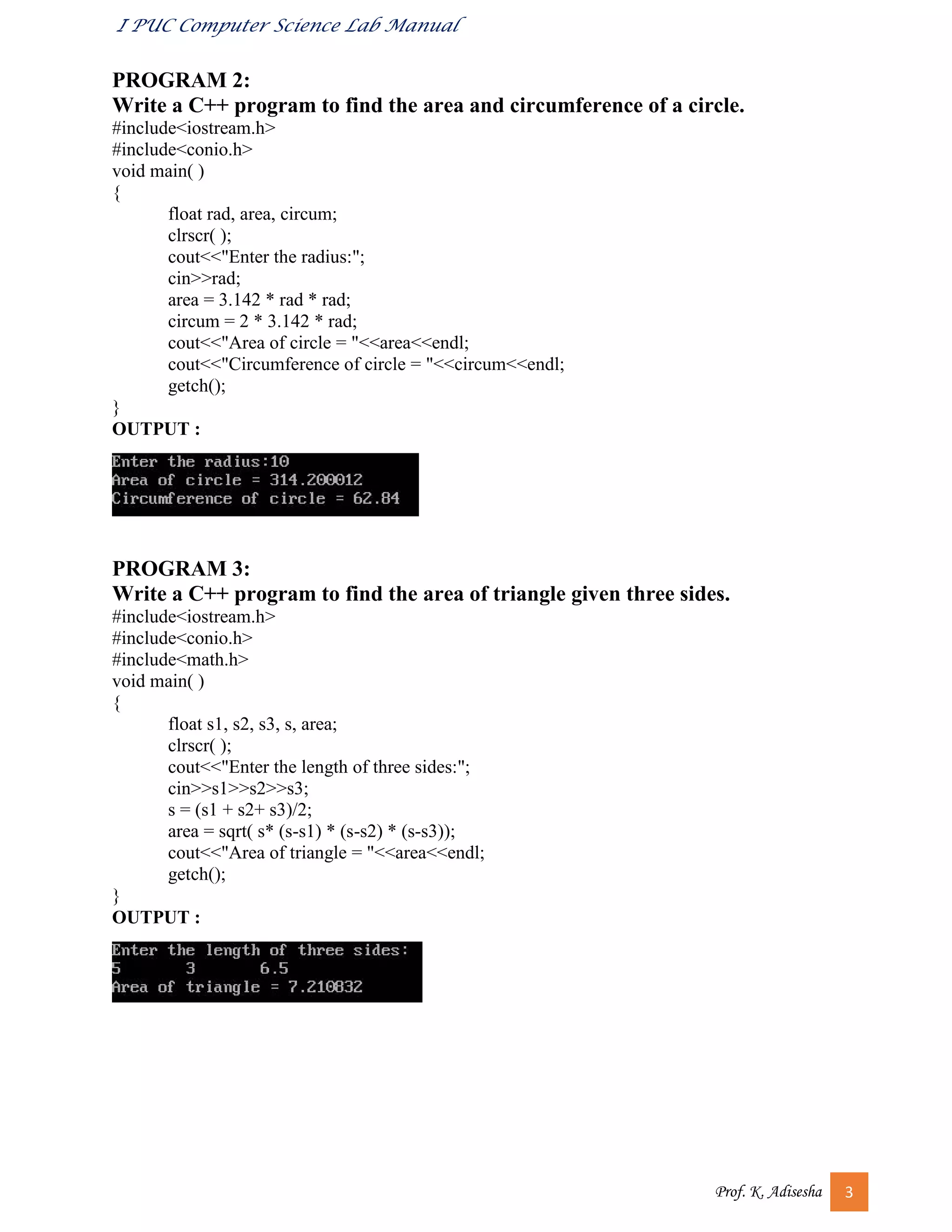I Puc Cs Lab Programs Pdf