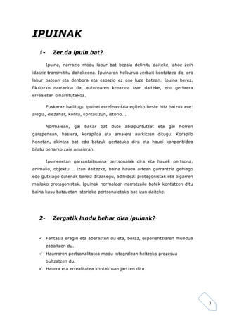 Ipuinak: Haur Hezkuntza | PDF