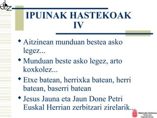 Ipuin hasierak bukaerak | PPT