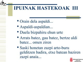 Ipuin hasierak bukaerak | PPS