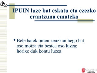 Ipuin hasierak bukaerak | PPS