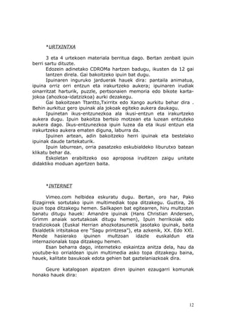 Ipuin multimedien lana definitiboa | PDF