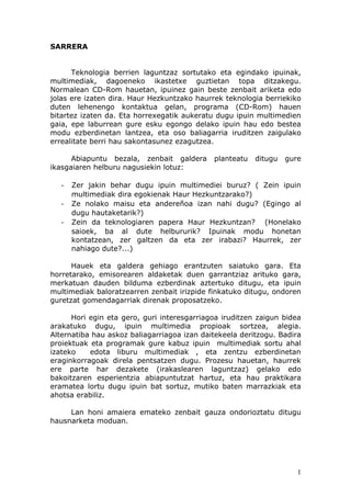 Ipuin multimedien lana definitiboa | PDF