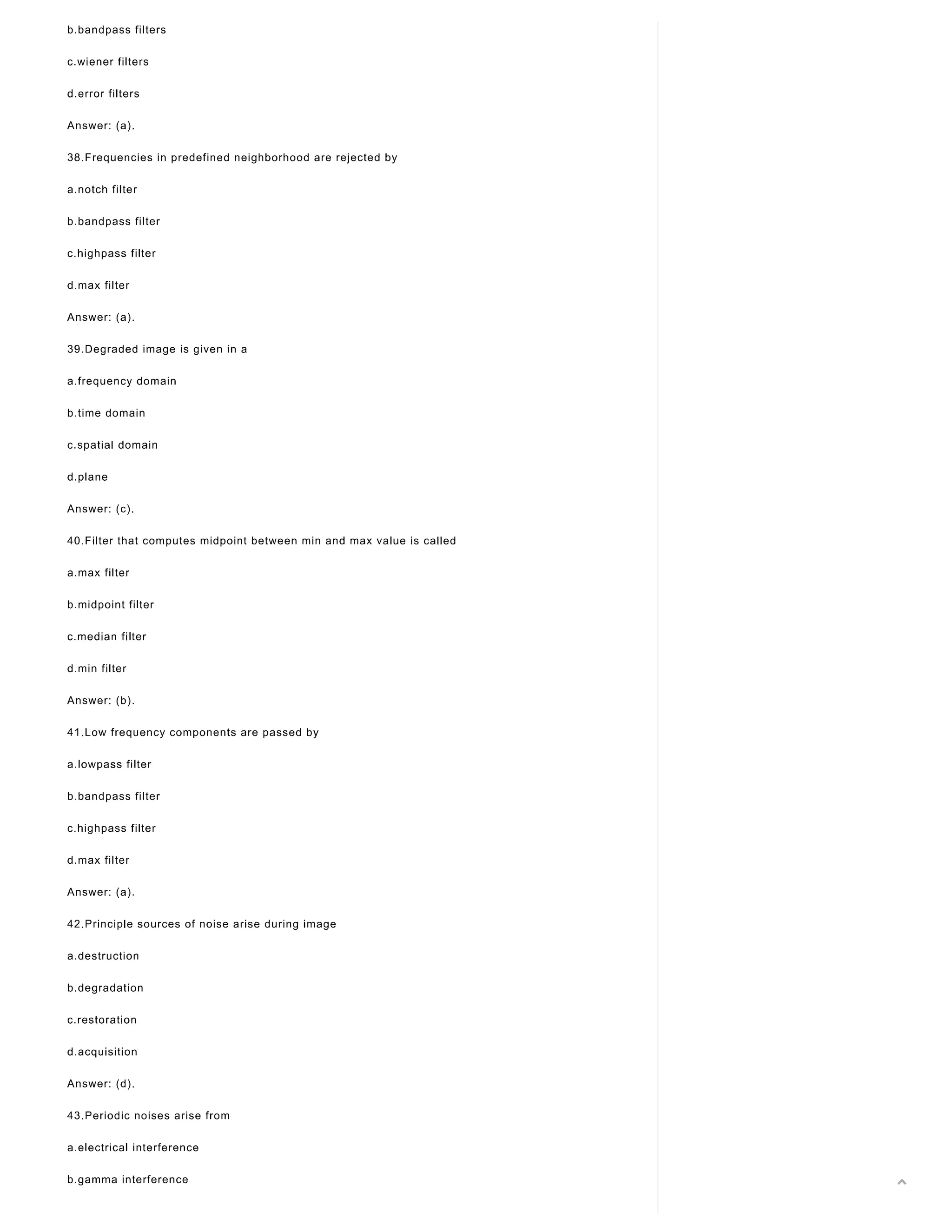 image processing MCQ AKTU final year Exam all units | PDF