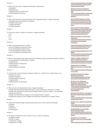 image processing MCQ AKTU final year Exam all units | PDF