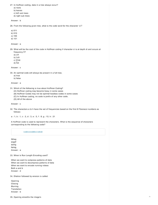 image processing MCQ AKTU final year Exam all units | PDF