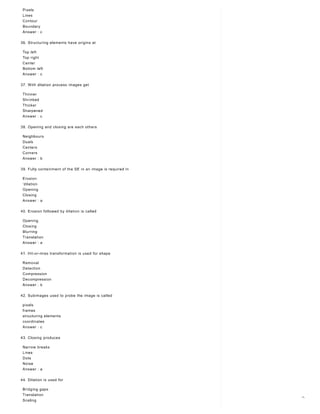 image processing MCQ AKTU final year Exam all units | PDF