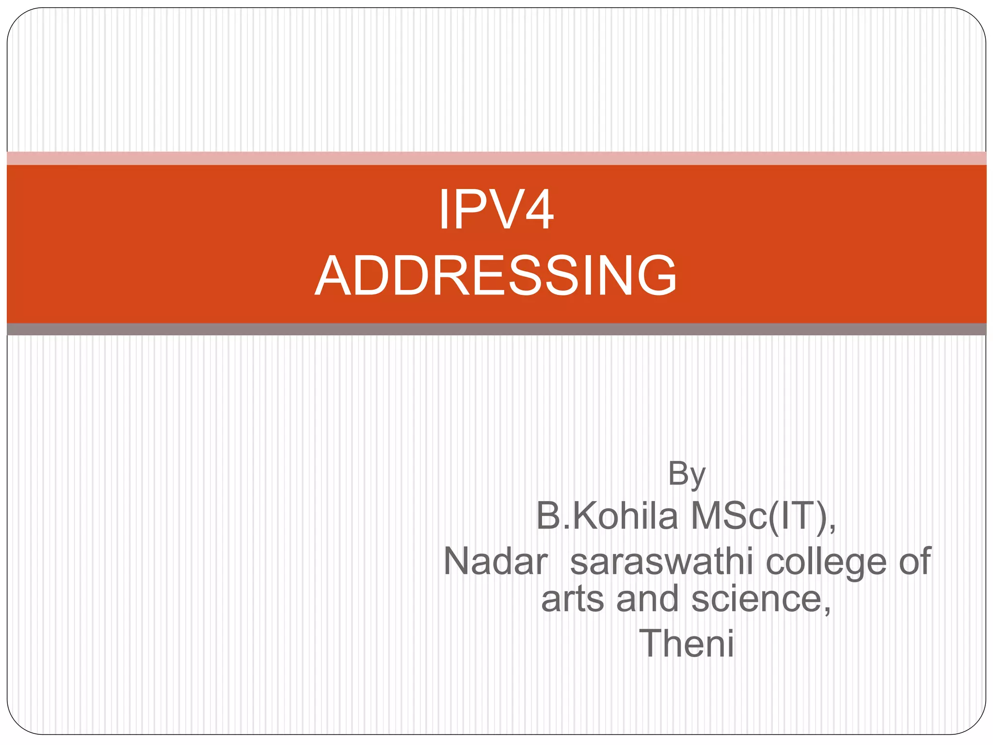 Ipv4 | PPTX