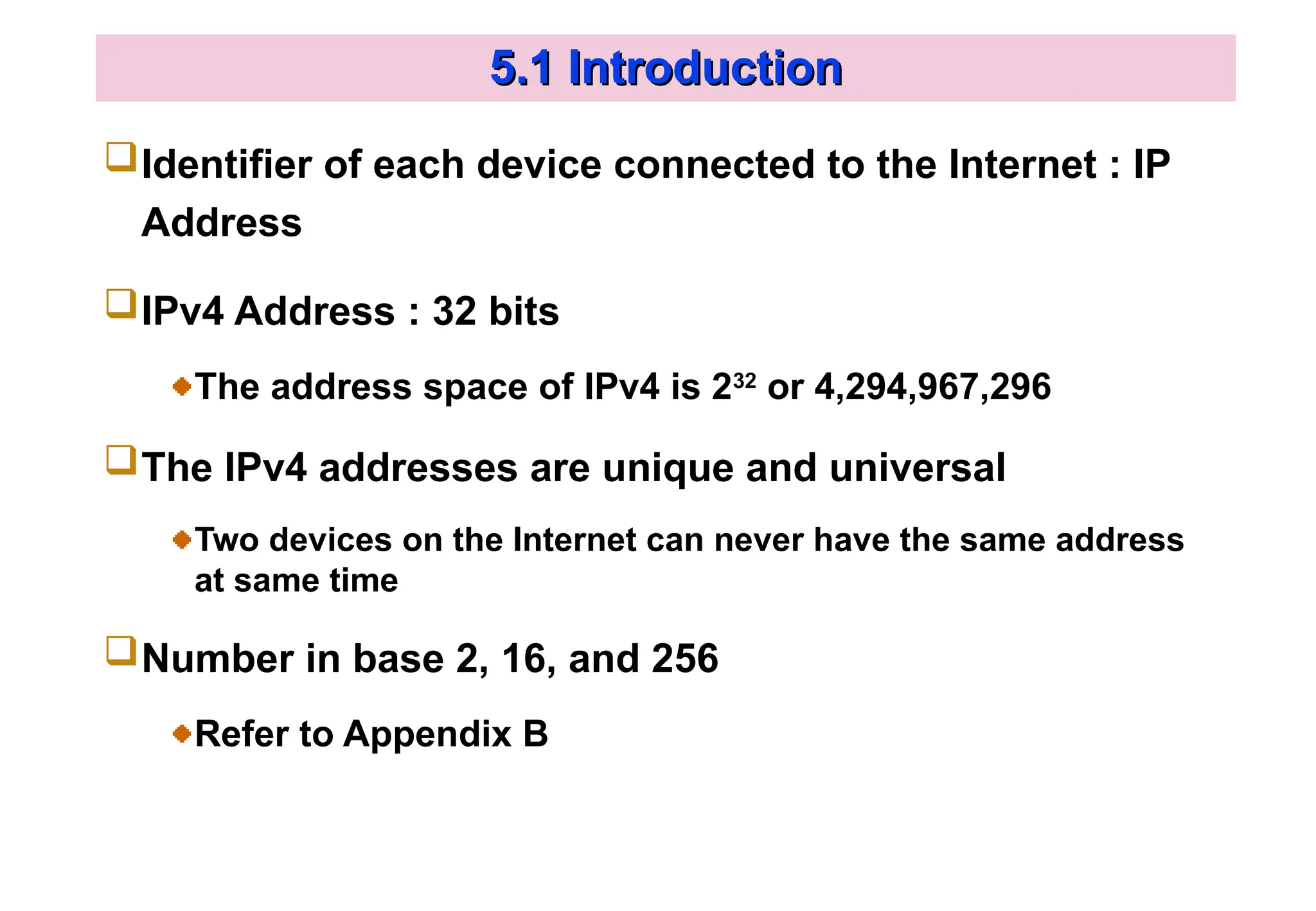 IPv4 Address, IPv6 Address and its types | PPT