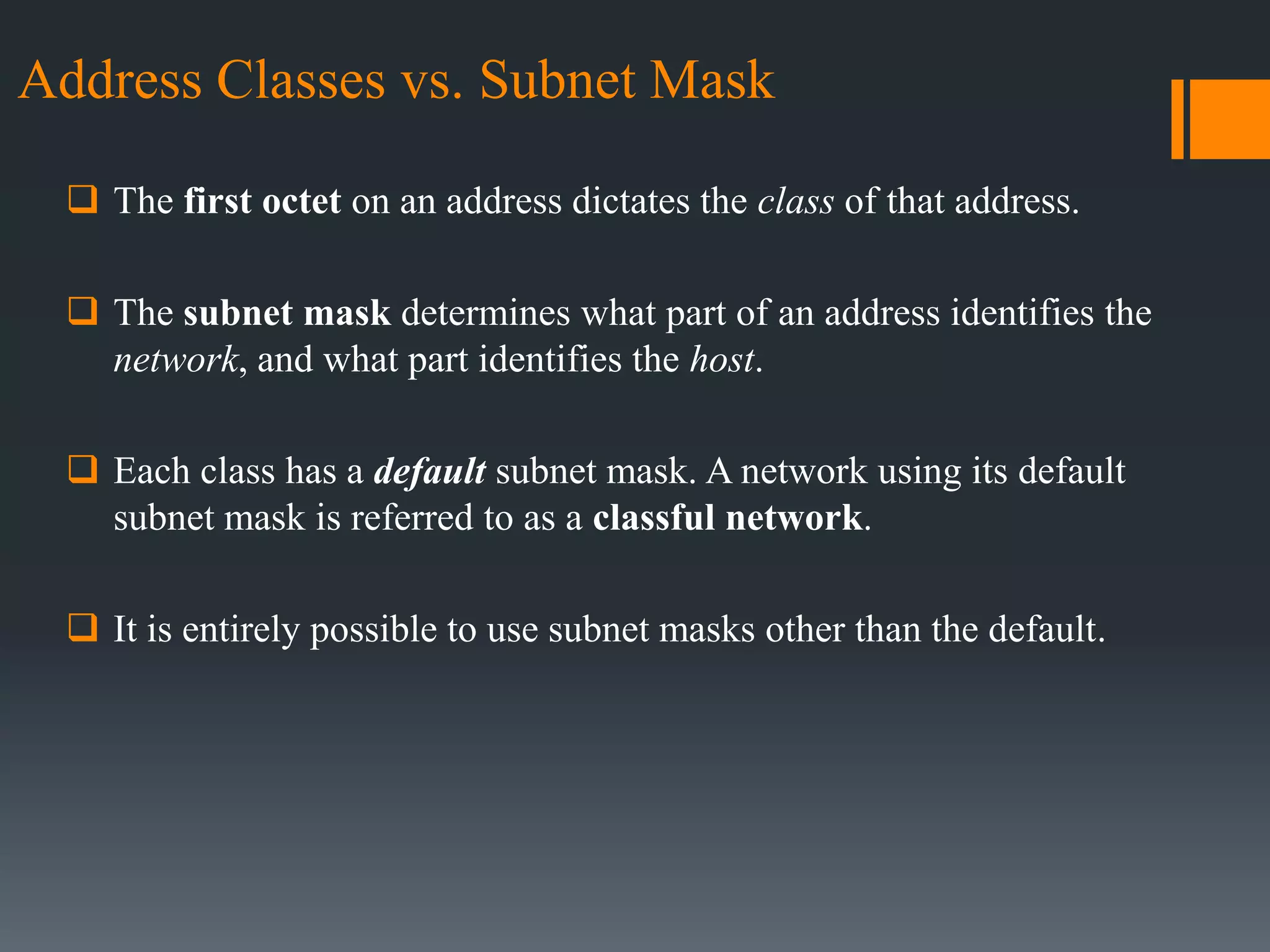 IPv4 addressing and subnetting | PPTX