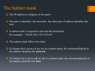IPv4 addressing and subnetting | PPTX