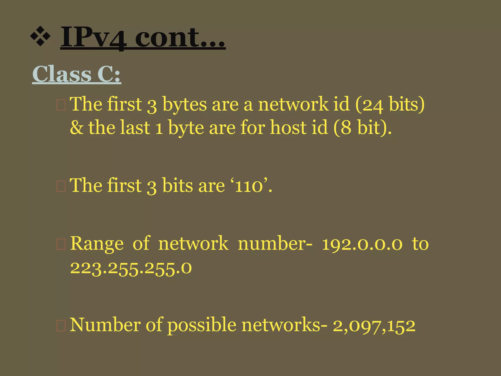 IP Address - IPv4 & IPv6 | PPTX | Internet | Computing