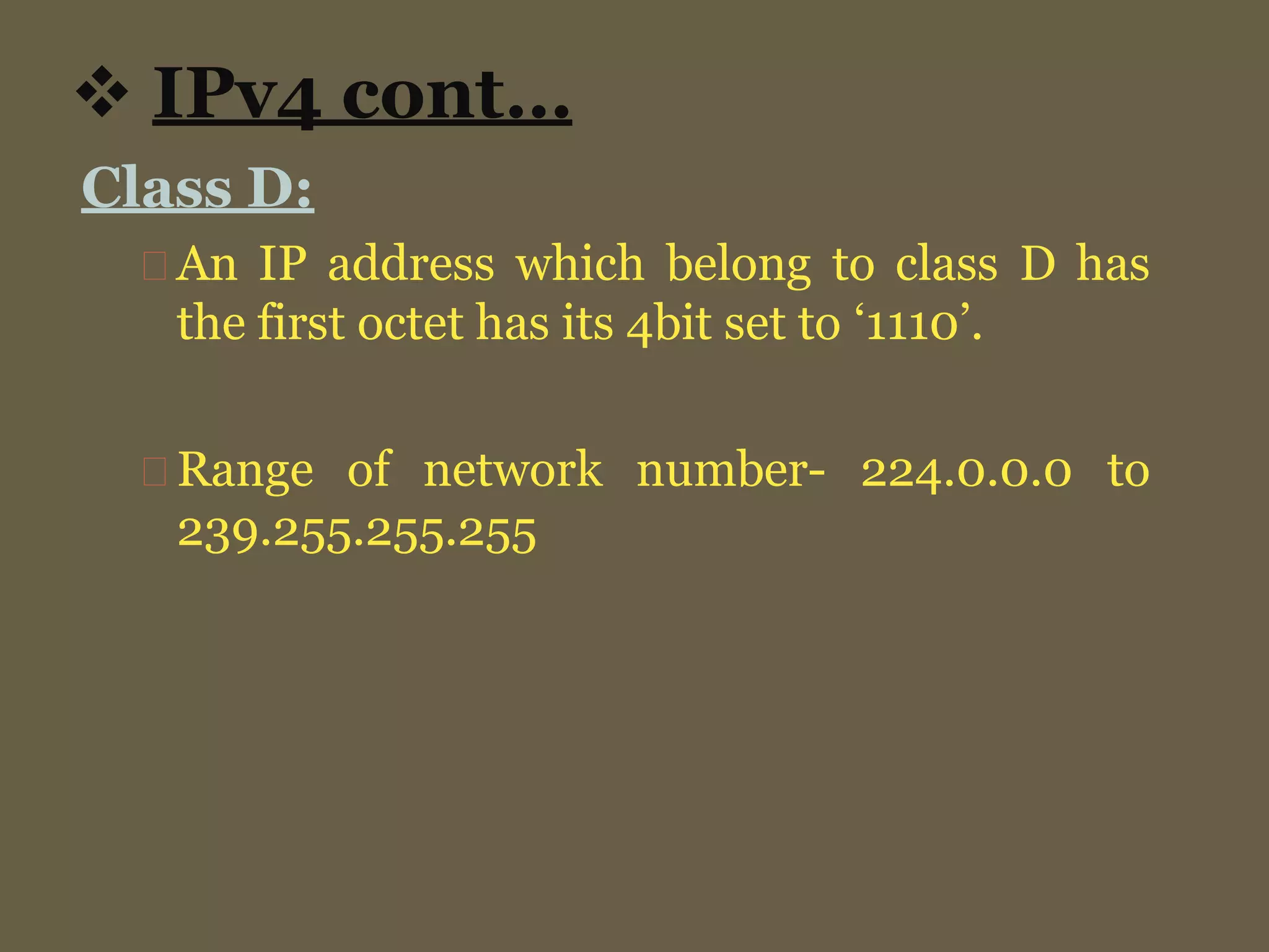 IP Address - IPv4 & IPv6 | PPTX