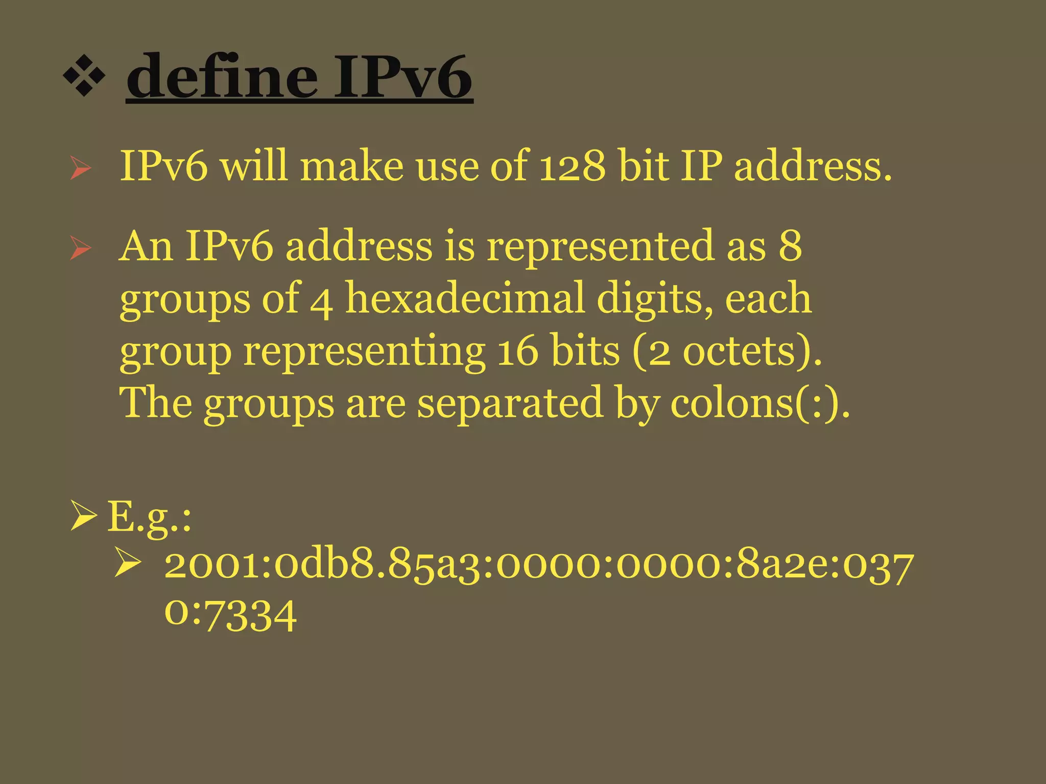 IP Address - IPv4 & IPv6 | PPTX | Internet | Computing
