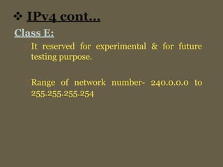 IP Address - IPv4 & IPv6 | PPTX