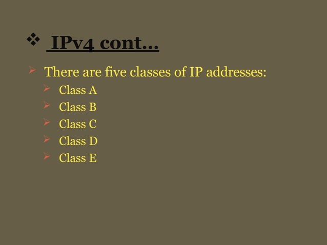 ipv4 and ipv6 addressing computer networks | PPT