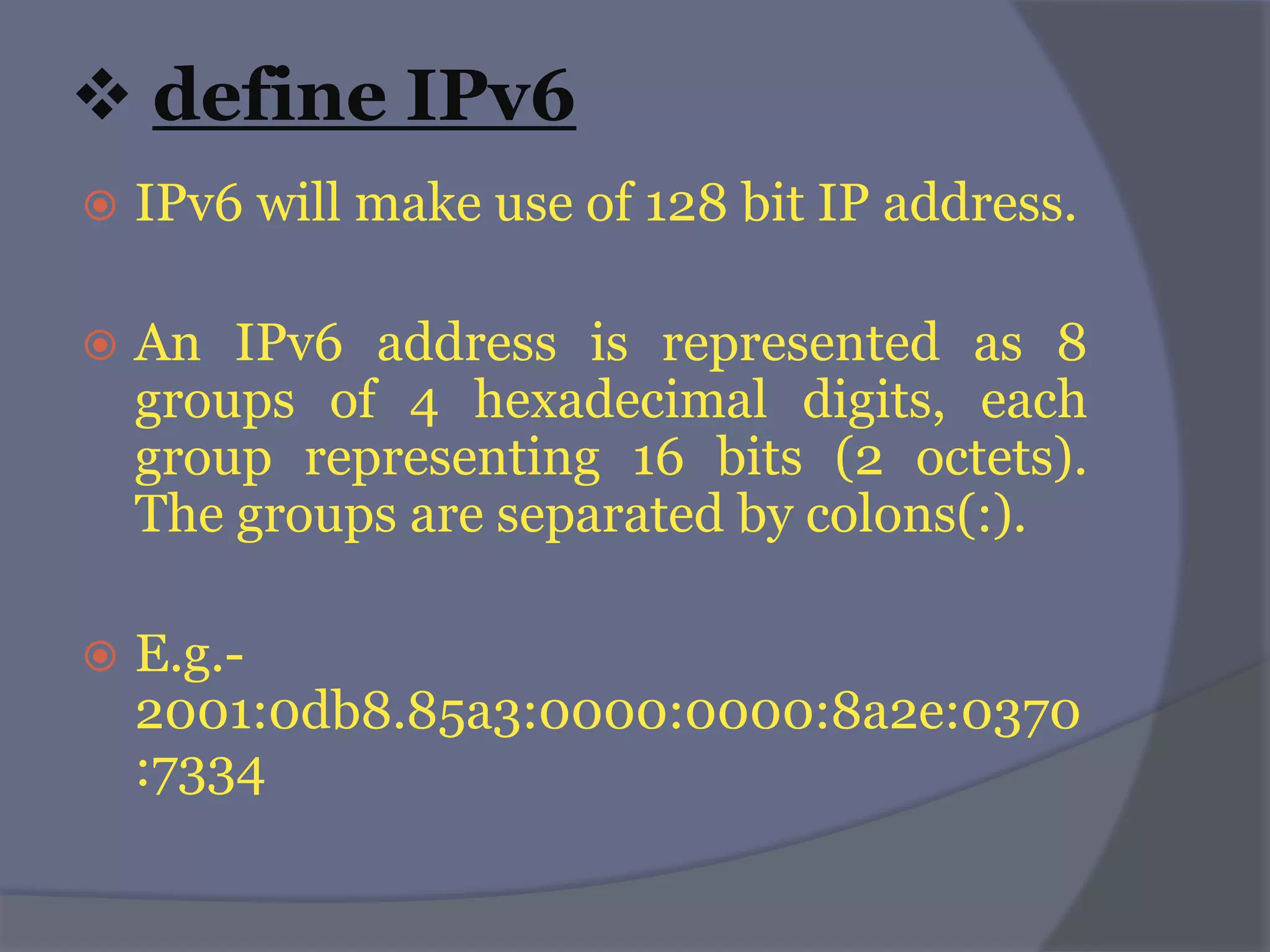 Ipv4 and Ipv6 | PPTX