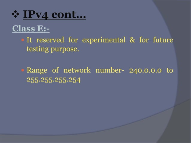 Ipv4 and Ipv6 | PPTX