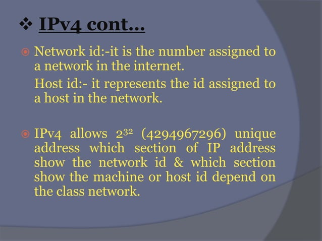 Ipv4 and Ipv6 | PPTX