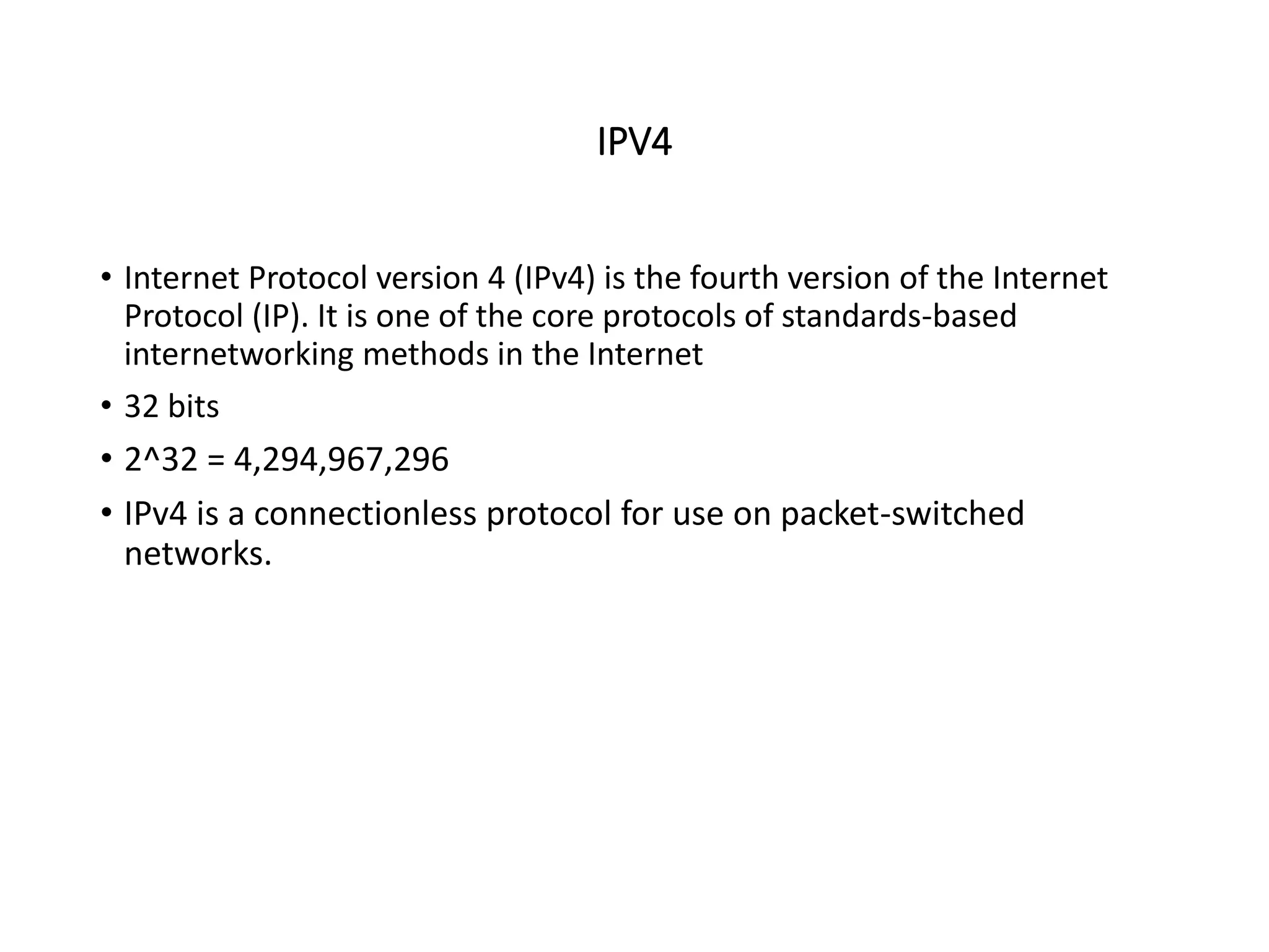 Ipv4 and Ipv6 | PPTX