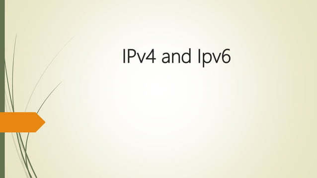 Ipv4 and Ipv6 | PPTX | Computer Networking | Computing