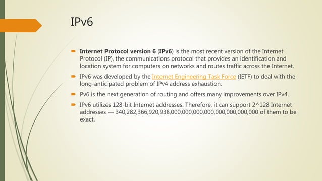 Ipv4 and Ipv6 | PPTX | Computer Networking | Computing