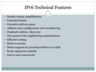 I pv4 and ipv6 | PPT | Computer Networking | Computing