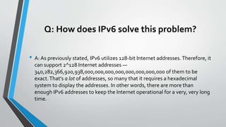Ipv4 & ipv6 | PPTX | Computer Networking | Computing