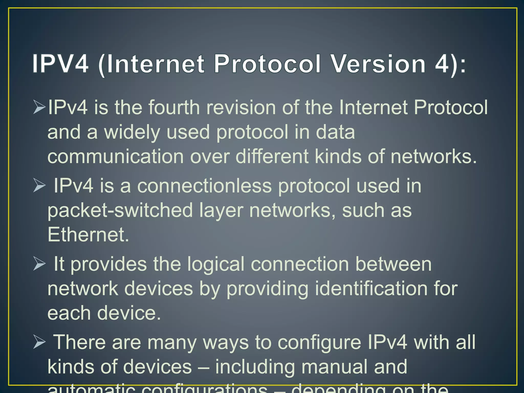 Ipv4 & ipv6 | PPTX | Computer Networking | Computing