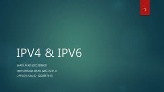 IPv4 and IPv6 | PPT