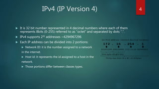 IPv4 and IPv6 | PPT