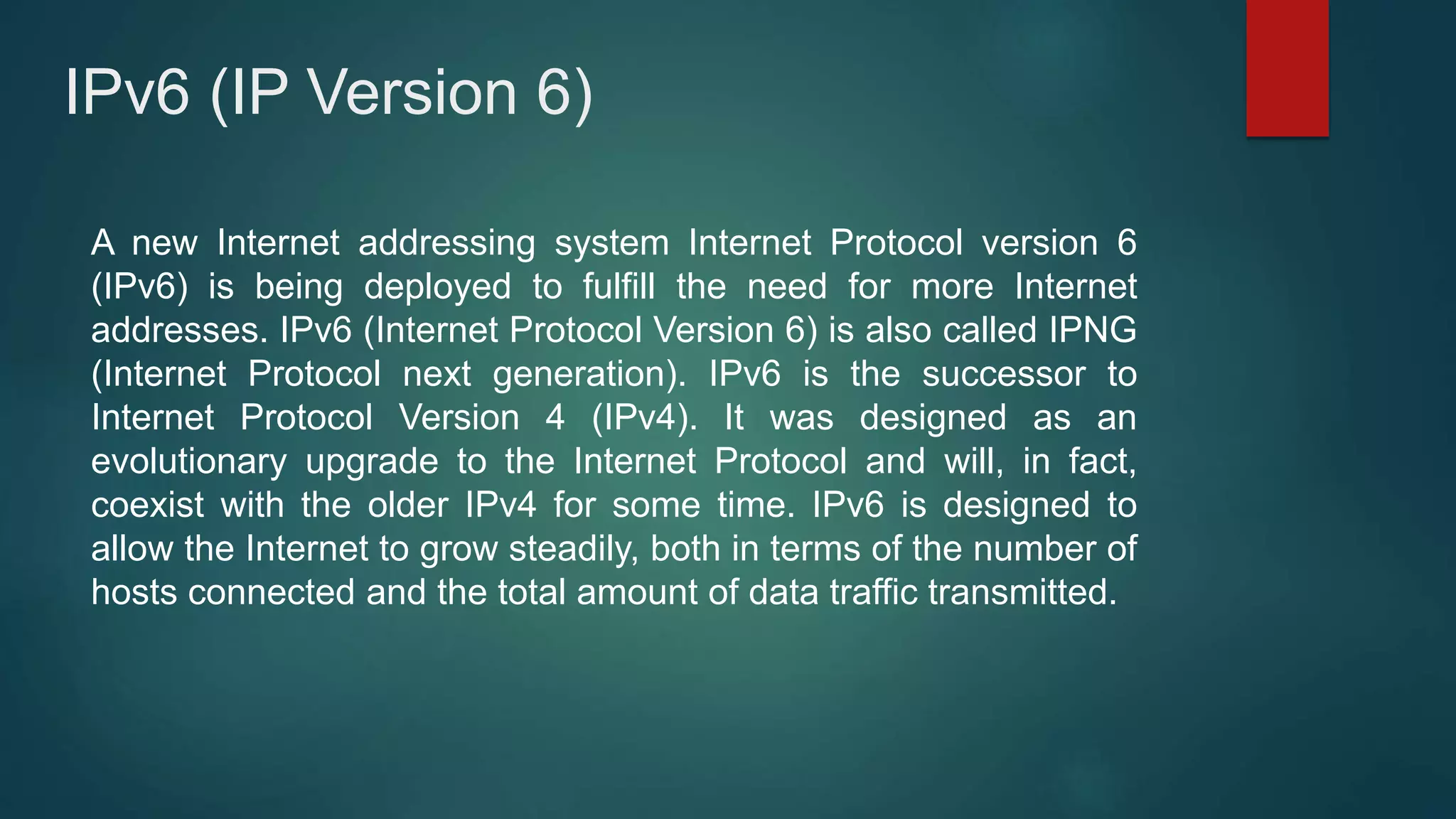 ipv4 & ipv6 | PPTX